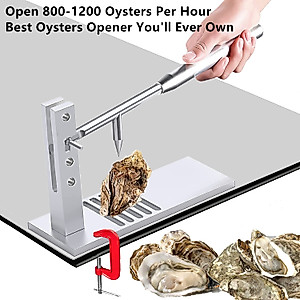Oyster Shucker Machine Stainless Steel Oyster Shucker Tool Set Oyster Clam Shucking Kit Oyster Clam Opener Machine Oyster Sheller Practical Hotel Buffets Homes Gift Oyster Opener Oyster Knife Shucker