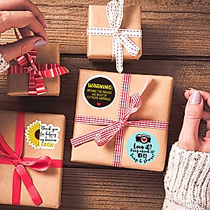 Warning Stickers for Small Business,Small Warning Stickers,Funny Warning Mail Sticker,Warning Opening This Package Will Stickers,Envelopes Stickers for Small Business 500 Labels Per Roll