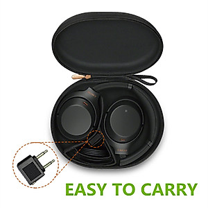 WH-1000XM4 Airplane Headphone Adapter Replacement for Sony WH-1000XM3 WH-1000XM2 MDR-1000X EX750NA Headphone-3.5mm Golden Plated Airline Earphone Adapter for in-Flight Entertainment System(2 Pack)