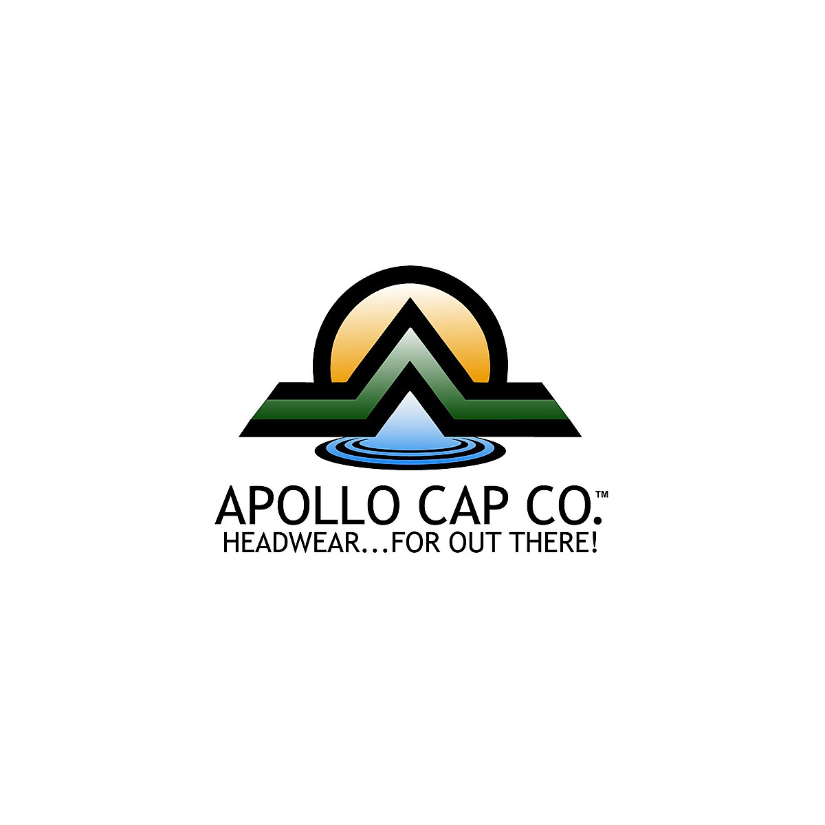 Apollo Cap Co. Trucker Cap - Embroidered Mountains & Trees Hat, Snapback Heather Grey