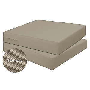 Easy-Going Patio Chair Cushion 19 x 19 Inch Set of 2 Durable Textilene Outdoor Seat Cushions for Patio Furniture Fade Resistant Garden Sofa Couch Chair Pads, Camel