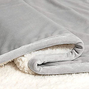 UGG Bliss Sherpa Throw Blanket - Plush Oversized Reversible Accent Blanket - 50” x 70” - Seal