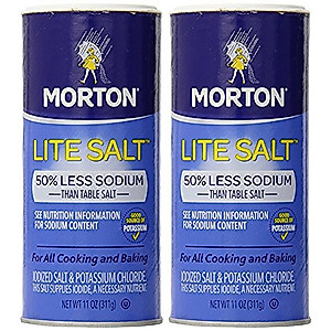 Morton Salt Lite Salt, 11 oz, 2 pk