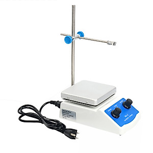 Yaeccc Magnetic Stirrer 4.7 x 4.7 Inch Heating Plate Magnetic Mixer SH-2 Hot Plate 1000ml Stirring Capacity Magnetic Stirrer Kit 180W 0~1600RPM 1L Volume Heating Power