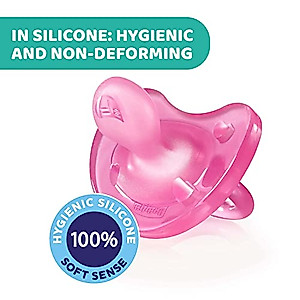 CHICCO Silicon Physio Soft Soother Baby Dummy 6-12m Pink