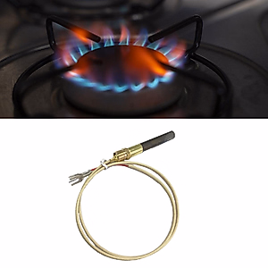 Thermopile Generator,750 Millivolt Temperature Resistance Replacement Thermopile Generator,24'' Long Fireplace Replacement Parts,Fireplace & Stove Accessory,for Gas Fireplace/Gas Grills/Gas Boilers