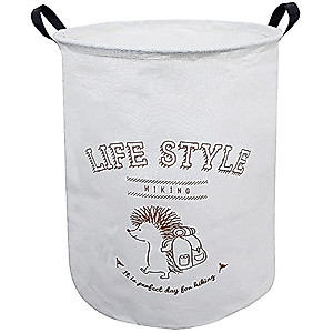 ASKETAM Fabric Laundry Basket Canvas Laundry Hamper for Dirty Clothes Toy Organizer Kid Nursery Room Decor Basket (hedgehog)