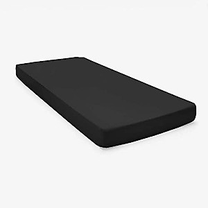 Cot Sheets 30" x 80" Set - Sheets for Camp Bunk Bed - Cot Size Mattress Sheets Fitted for Narrow Twin/RV's Bunk/Cot Size/Guest Bed/Army Cot - 4 PCs Cotton Bed Sheets Fit Upto 8" Deep (Dark Grey)