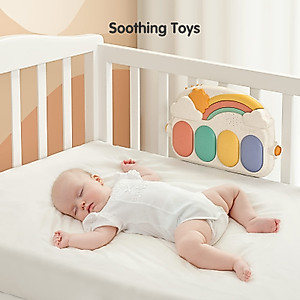 TUMAMA Baby Gym Activity Play Mat with Sounds,Lights and Music, Play Piano Gym,Early Development Light Up Playmat Toy Gift for Newborn Infants 0,3,6,9months (Giraffe)