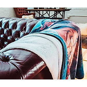 Labyrinth Movie Poster Fleece Throw Blanket | Plush Soft Polyester Cover for Sofa and Bed, Cozy Home Decor, Luxury Room Essential | Jim Henson Company Gifts for Adults, Teens | 45 x 60 Inches