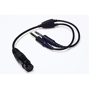 Wirenest Airbus XLR to GA Twin Plug Headset Adapter