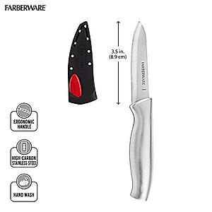 Farberware Edgekeeper Self-Sharpening Paring Knife, 3.5-Inch, Stainless