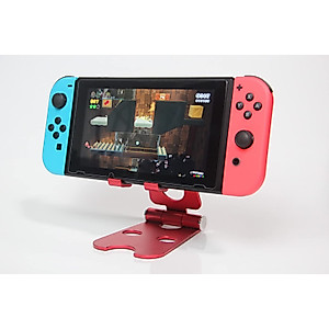 GAME'NIR Multi-Angle Adjustable Compact Metal Foldable Holder Stand for Nintendo Switch, iPad, iPhone, Samsung Galaxy, Google Nexus, Switch Stand, tablet stand holder, Mobile phone holder stand, BLACK