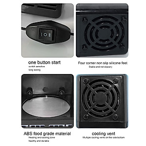 Mini Fridge, Mini USB-Powered Fridge Cooler,USB Fridge Insulated Cooling Small Portable Low Decibel Energy Saving Semiconductor Refrigeratior for Bedroom, Car, Office Desk & Dorm Room (Black)