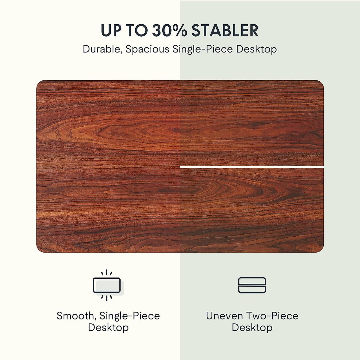 FLEXISPOT EC1 Standing Desk 55 x 28 Inches Electric Stand Up Desk Workstation, Whole-Piece Desk Board Home Office Computer Height Adjustable Desk (Black Frame + 55" Mahogany Top 2 Packages)