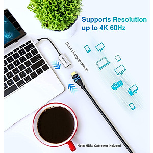 Kinivo 710UC USB-C Hub with USB C to HDMI Adapter - 25CM (4K 60Hz, 7 Ports- 3 USB 3.0 Ports, HDMI Port, 100W PD, SD and TF Card Readers)