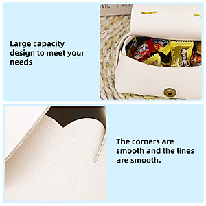 8 pack Exquisite Leather Bowknot Handbag Treat Boxes Gift Boxes with Handle, 5"x3.5" Reusable Wedding Party Favor Boxes Small Size Candy Gift Bags with Bow for Baby Showers Birthday Christmas Party