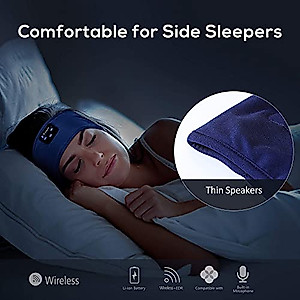 Fulext Sleep Headphones Wireless, Upgrade Wireless Sports Headband Headphones with Ultra-Thin HD Stereo Speakers Long Time Play for Side Sleepers Running Yoga Travel, Gifts for Men Women