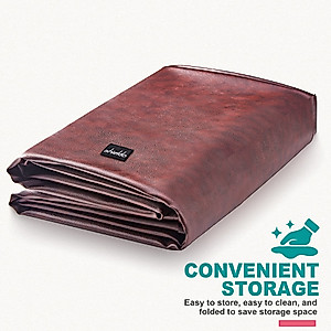 Shieldo Heavy Duty Leatherette Billiard Pool Table Cover,Waterproof&Tearproof Cover for Pool Table,7/8/9 Foot Fitted(8FT/Brown)