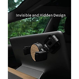 Jowua Invisible Foldaway car Mount for Tesla Model 3 / Model Y, 360° Free Rotation, Silicone Roller Design, Compatible with Phone 13 Pro Max and Other 4.7-6.5'' Smartphones, Model X / S Dashboard
