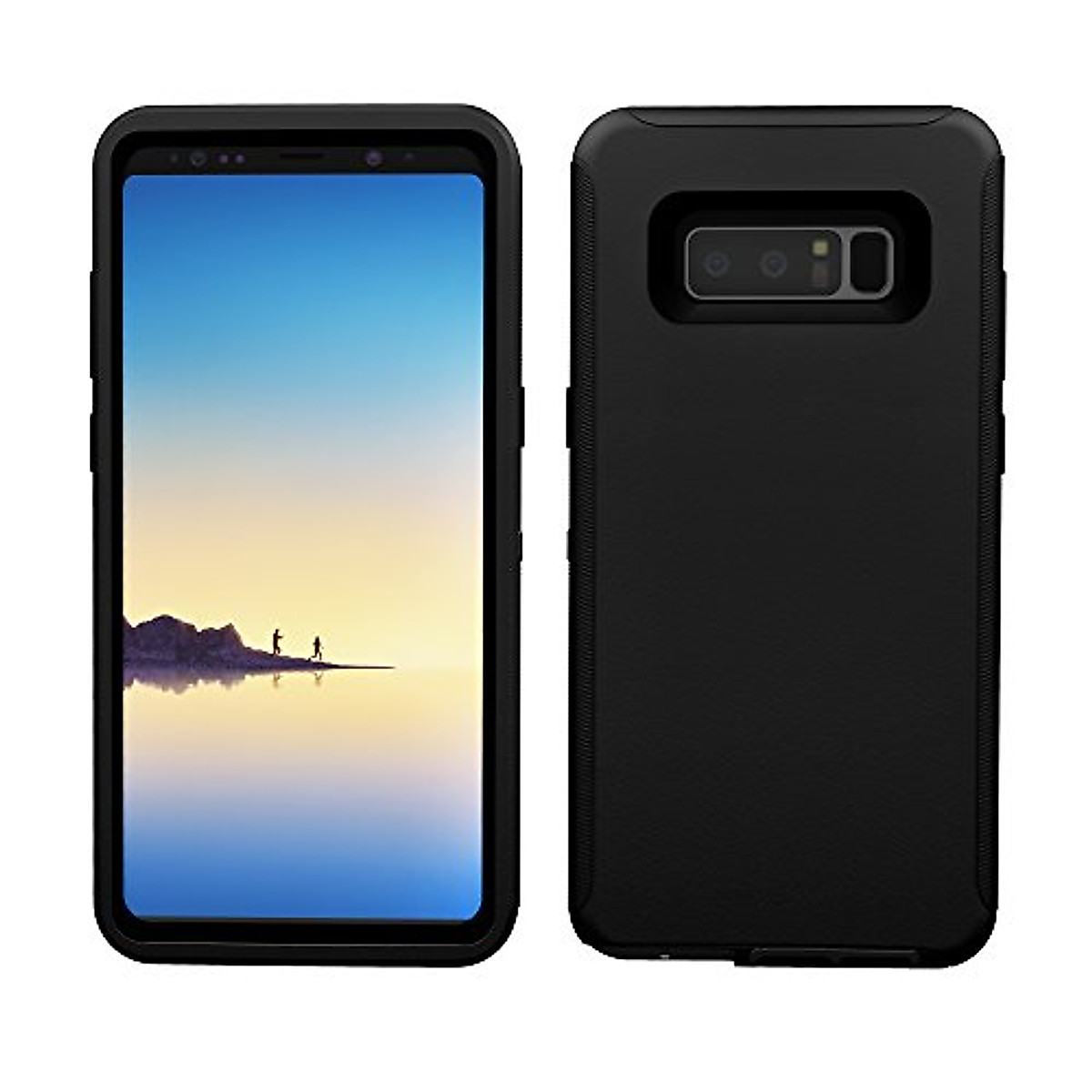 Galaxy Note 8 Case, ToughBox® [Armor Series] [Shockproof] [Black] for Samsung Galaxy Note 8 Case [Comes with Holster & Belt Clip] [Fits OtterBox Defender Series Belt Clip]