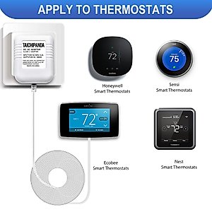 TAICHIPANDA 24 Volt Transformer, C Wire Adapter for Nest Honeywell Ecobee and Sensi Thermosta Doorbell Transformer for Nest Hello Doorbell and Any Doorbells Require 24V Power Supply