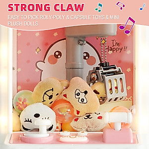 TOYMNI Mini Claw Machine, Claw Machine for Kids with Lights, Mini Vending Machine with Little Toys, Arcade Games Machines, Kids Claw Machine, Adjustable Sound and Music, Toys for Ages 8-13