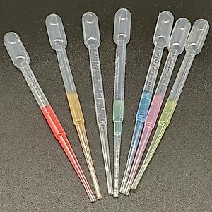Pack of 100 2ML Disposable Pipettes Plastic Pipette Droppers for Scientific Experiments, Essential Oil Mixing, Oils, Resins, Crafts, Fish Poop Cleaning Pipettes and More