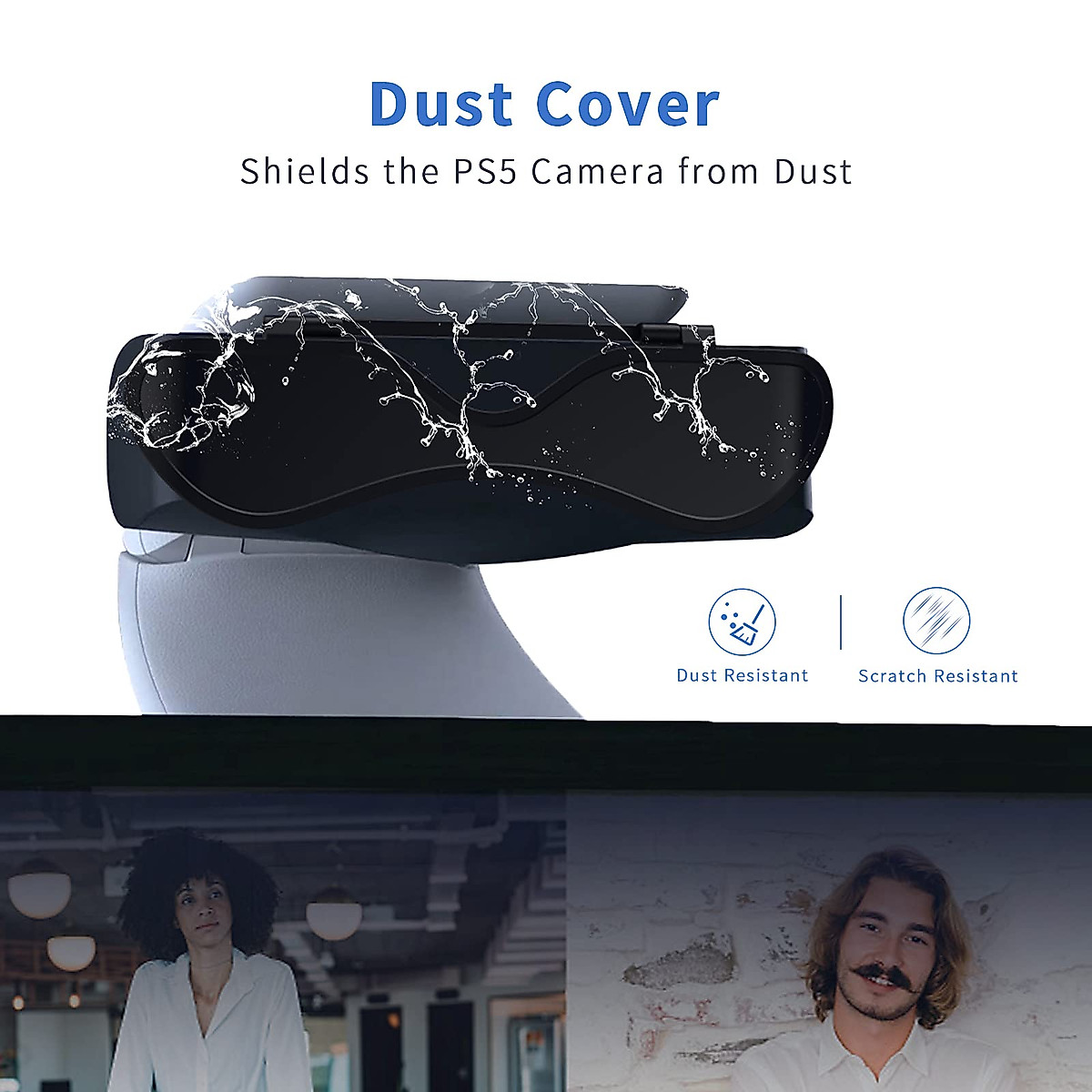 NexiGo Privacy Cover for PS5 Camera, Lens Cover for PlayStation 5 HD Camera, Protecting Privacy and Preventing Dirt, Durable and Sleek Design, Black (Camera NOT Included)