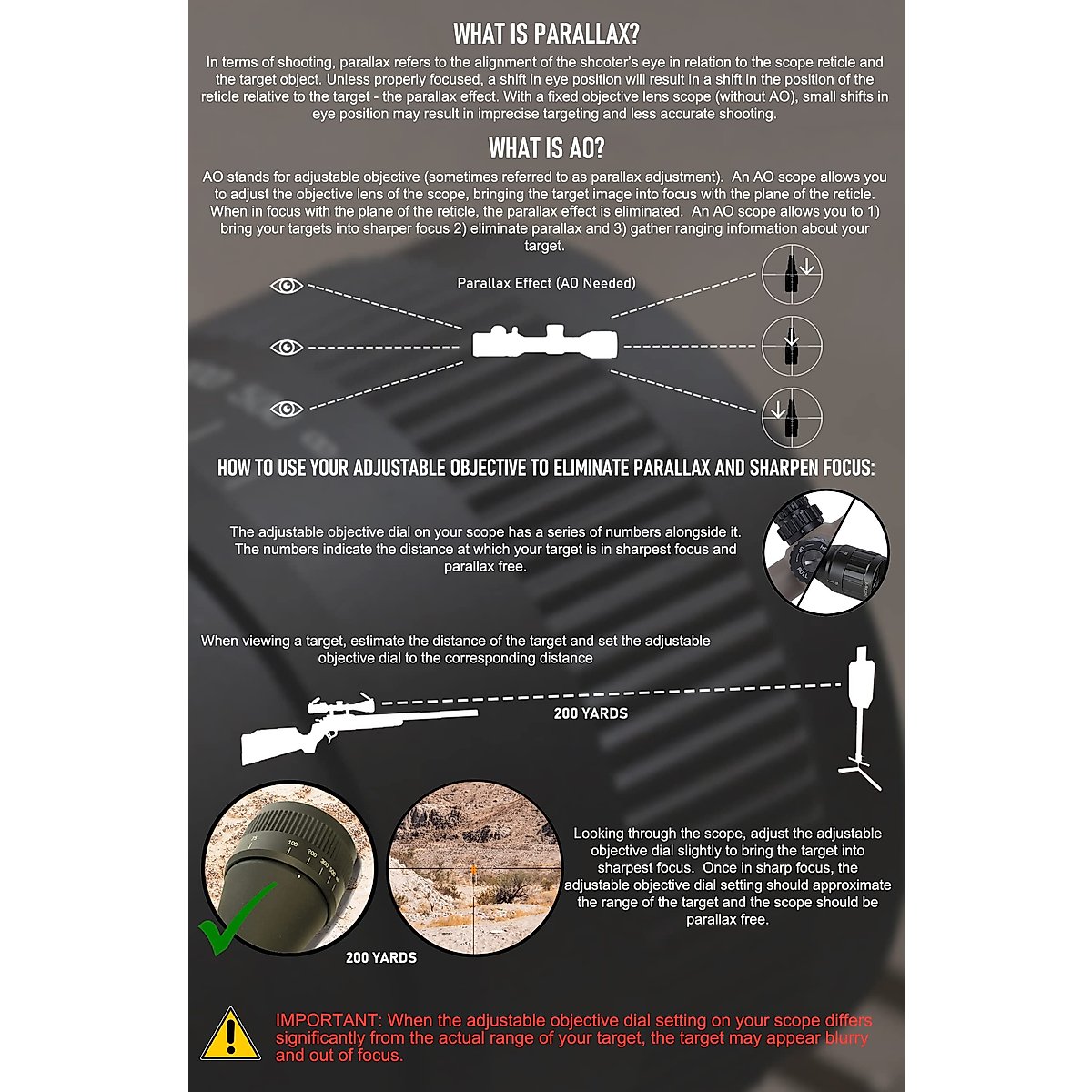 Monstrum G2 6-24x50 First Focal Plane FFP Rifle Scope with Illuminated Rangefinder Reticle and Parallax Adjustment | Black