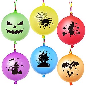 36 Pcs Halloween Punch Balloons for Kids Halloween Balloons Decorations, Halloween Punching Balloons for Halloween Prize Punch Game Rewards School Classroom Game