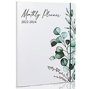 Simplified 2023-2024 Monthly Planner and Calendar Book - Beautiful Modern Greenery To Do List Notebook Easily Organizes Your Tasks to Boost Productivity - Runs Until December 2024