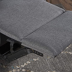 Christopher Knight Home Gaius Classic Fabric Recliner, Charcoal / Black