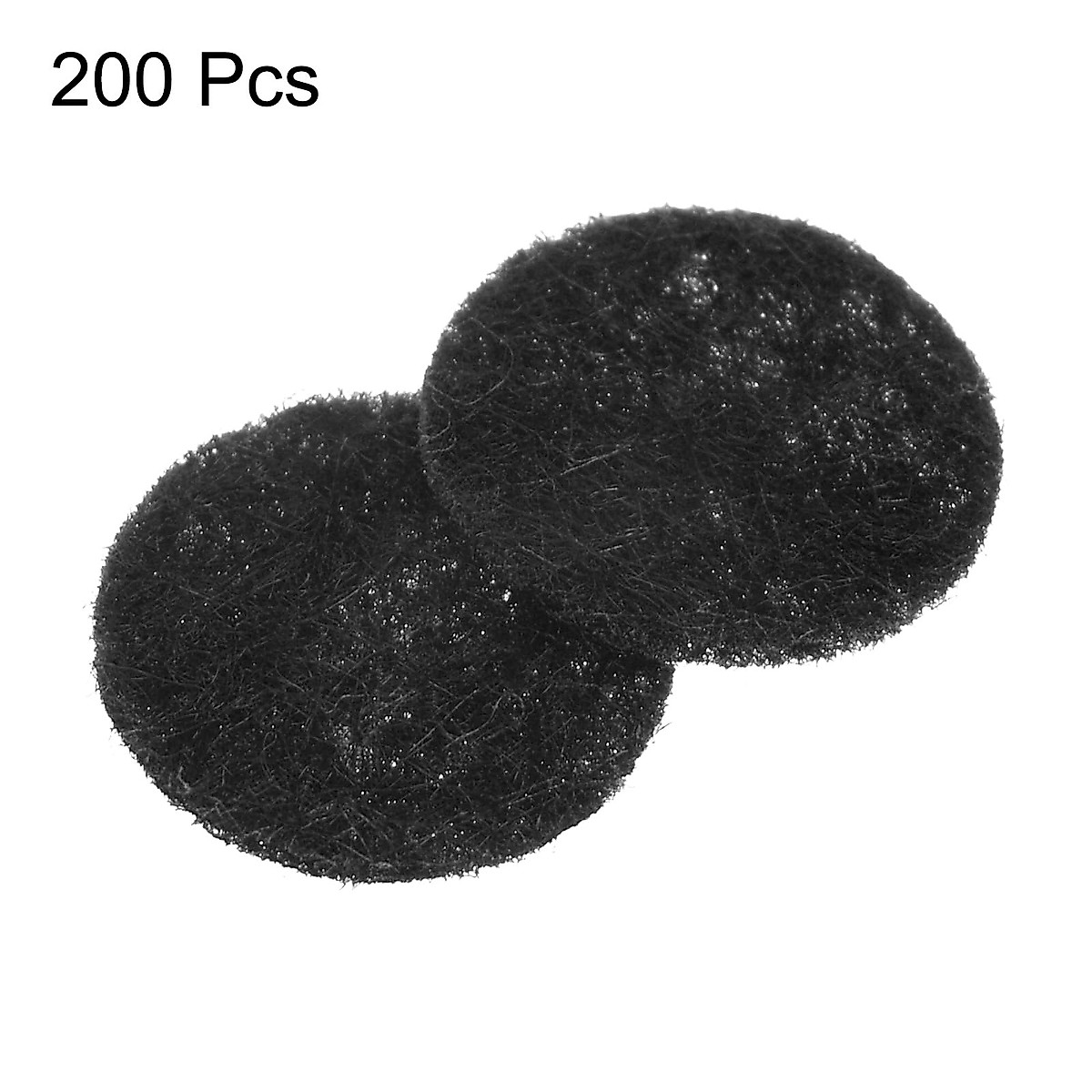 HARFINGTON 200pcs Round Felt Circles, 10mm 3/8" Pre Cut Felt Craft Pads Non-Woven Mini Felt Fabric Circles for DIY Sewing Handcraft Cut Projects Craft Finishing, Black