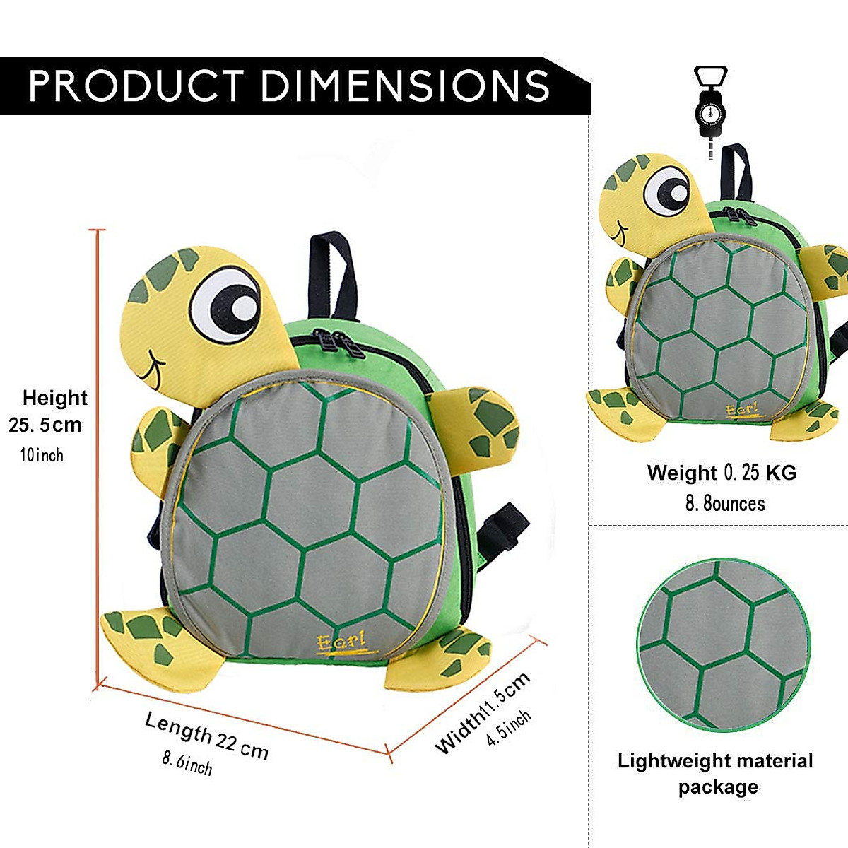 Cute Small Toddler Kids Backpack Zoo Animal Cartoon Mini Children Bag for Baby Girl Boy Age 1-3 Years Old (Tortoise)