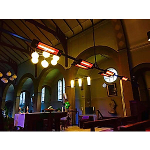 Dr Infrared Heater DR-238 Carbon Infrared Outdoor Heater for Restaurant, Patio, Backyard, Garage, and Decks, Standard, Black