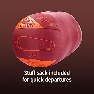 Kelty Cosmic 0 Down Mummy Sleeping Bag - 550 Fill Duck Down Winter Backpacking Sleeping Bag, Regular