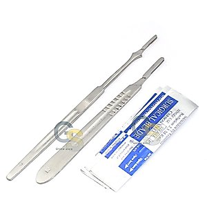 Scalpel Knife Handles #4#7 With 20 Sterile Blades #11#25 by G.S Online Store