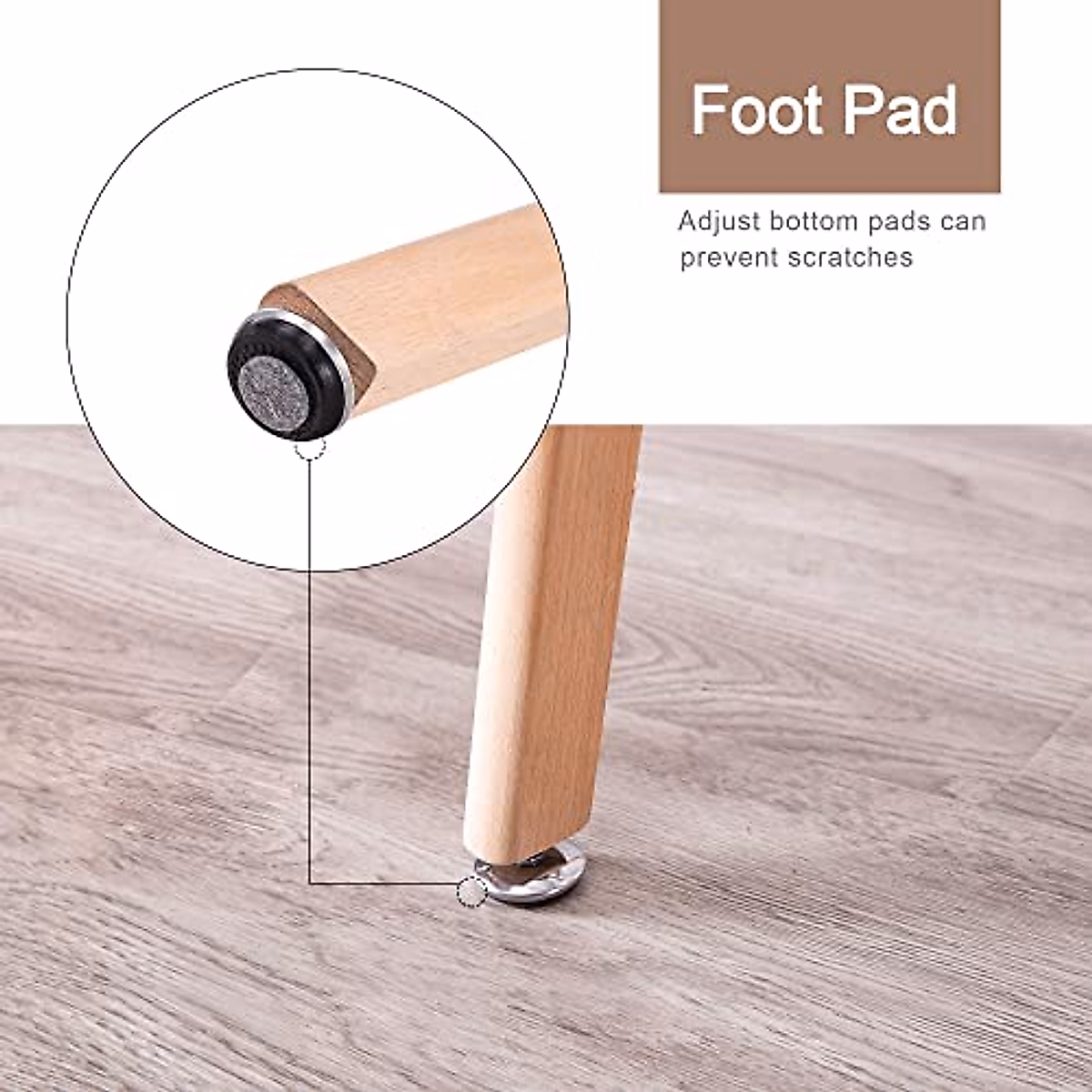 Ivinta Round Glass Dining Table, Modern Leisure Table with Wood Legs for Kitchen Dining Room Living Room, Accent Table Small Tea Table for 2, Space Saving, 31.5 inch