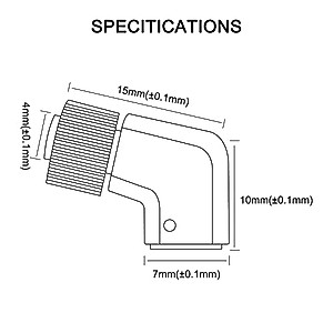 okcsc 0.78 2Pin Female to JH 4 Pin Male (Earphone Side) Adaptor Work for 0.75/0.78 2 Pin Cable Connected to for Iriver JH24/AKR03/ Layla/Angie/ue18 Layla II/Roxanne II Earphone Adapter Black