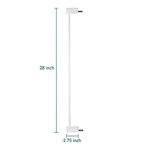 BABELIO 29-51 Inch Extra Wide Baby Gate Dog Gate, Metal Pet Gate for Stairs & Doorways, Pressure Mounted Walk Thru Child Gate with Door, NO Need Tools NO Drilling, with Wall Cups, White