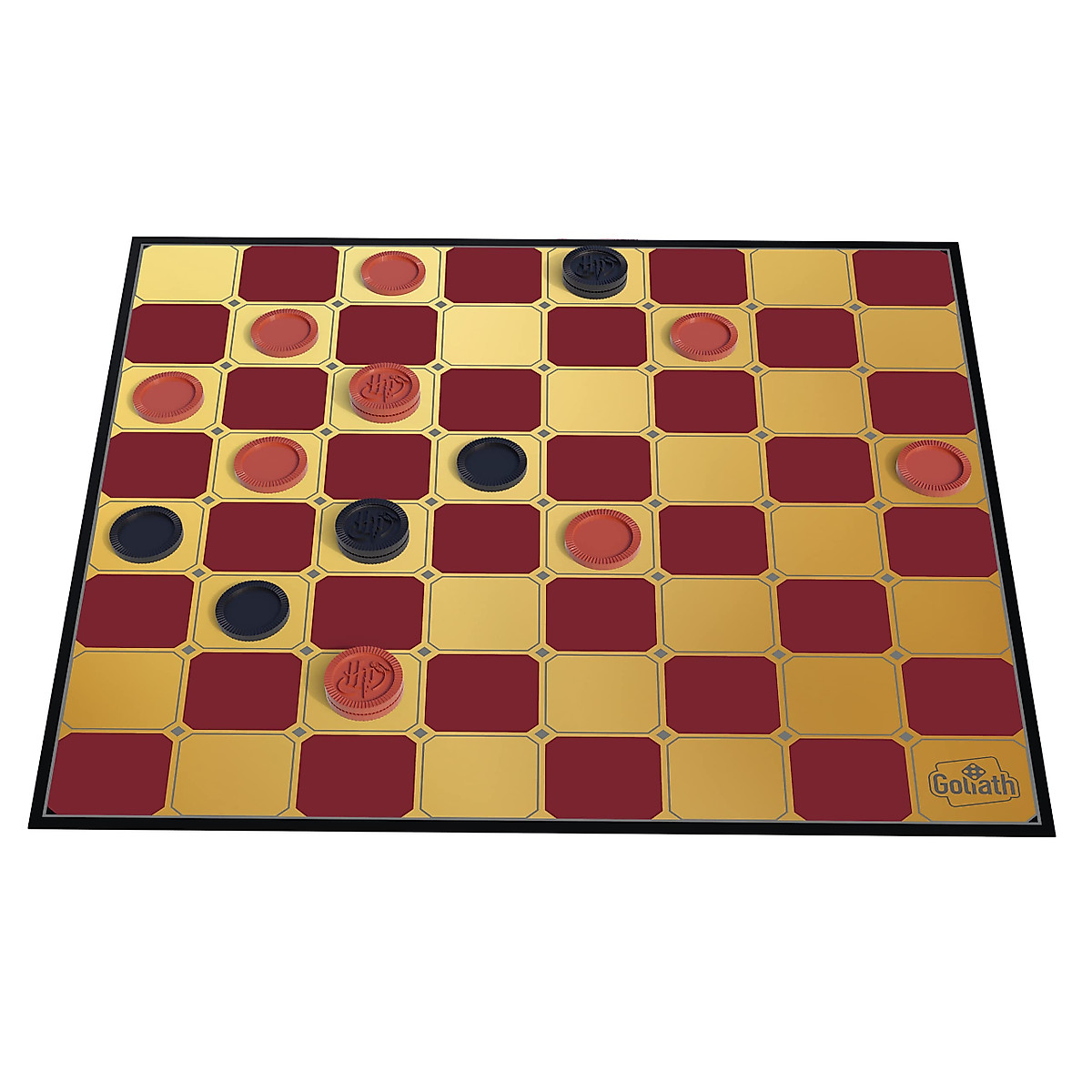Pressman Harry Potter Checkers - Specially-Colored Folding Checkerboard and Interlocking Checker Pieces - Ages 6 and Up, 2 Players