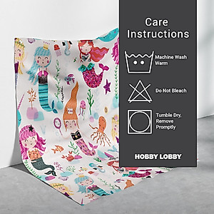 Mermaids Under-The-Sea Cotton Fabric (2 Yard) – Printed Sewing Fabric by The Yard – Lightweight Precut Fabric for Sewing Clothes, Homeware, & Other Accessories – DIY Craft Fabric