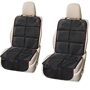 J&C Car Seat Protector 2pcs, 600D Car Seat Protector for Child & Infant Heavy Duty with Non-Slip Spots Universal Fit