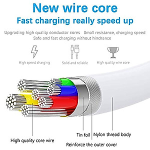 iPhone Charger, Apple MFi Certified Lightning Cable, Data Sync Charging Cords with USB Wall Charger Compatible iPhone 14 13 12 11 Pro Max XS XR X 8 7 6s 6 Plus SE, iPad Mini Air Pro, AirPods [2-Pack]