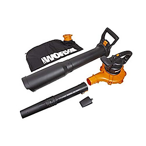 Worx 12 Amp 3-in-1 Corded Electric Leaf Blower/Mulcher/Vacuum & Outdoor Garden 120-Foot Extension Cord, Lime Green