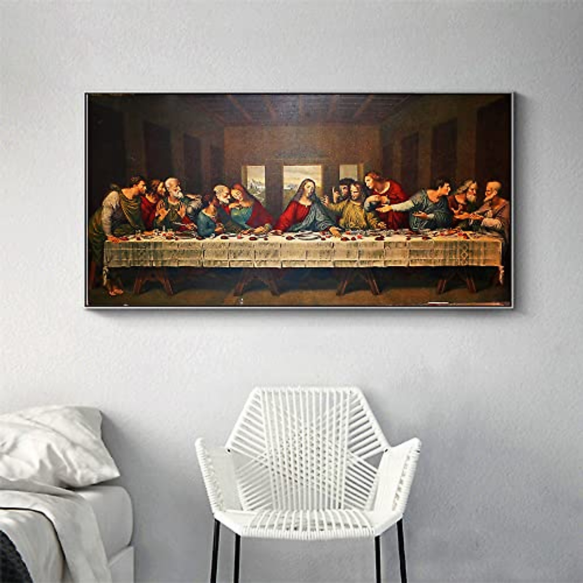 The Last Supper Painting Wall Art Leonardo Da Vinci Wall Art Art Reproductions Poster The Last Supper Wall Decor for Dining Room Living Room Home Unframed 12x24inches/30x60cm