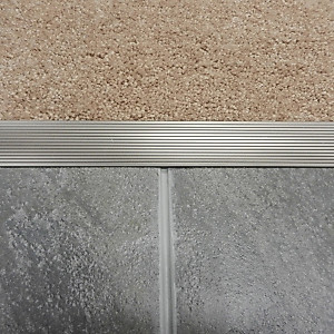 M-D Building Products Cinch T-Molding w/SnapTrack (Fluted) 36" Satin Nickel Satin Nickel