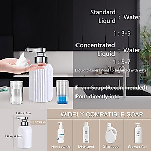 Kuxssul Automatic Foaming Soap Dispenser, 10.8oz/320ml Touchless Hand Soap Dispenser Rechargeable Foam Soap Dispenser, IPX5 Waterproof Smart Dish Soap Dispenser Electric Soap Dispenser
