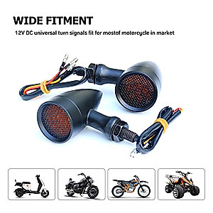 WTZMOTO LED Turn Signals for Motorcycle - Powersport Turn Signals Compatible with harley street glide softail road glide sportster, honda gl1800 vt600c vt750c2b, kawasaki en500, suzuki m109r
